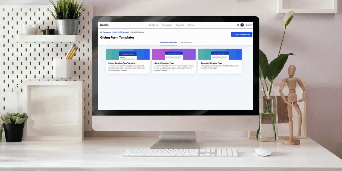 Form & Landing Page Template Library | iDonate